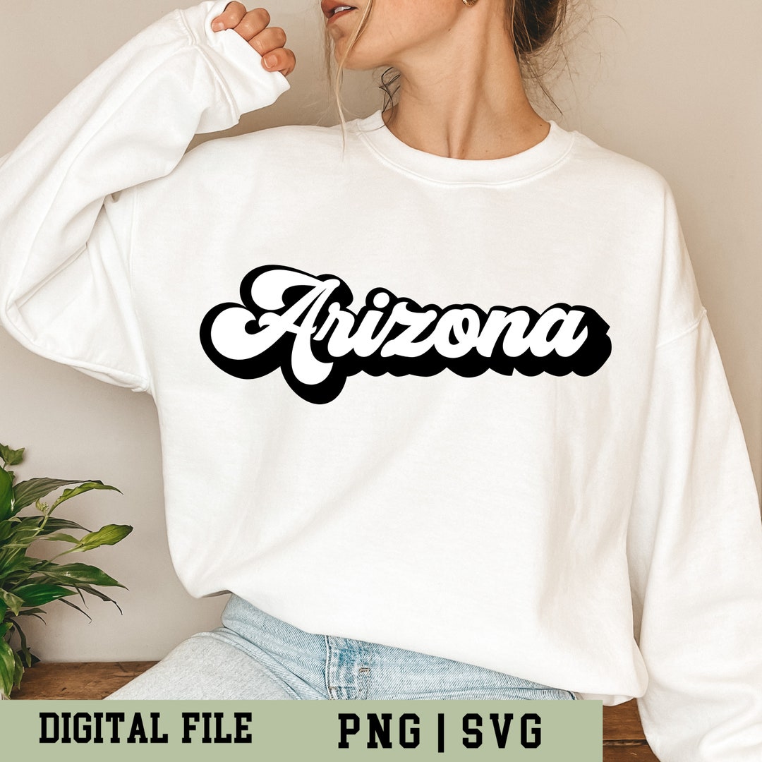 Retro Arizona SVG, Arizona State PNG, Cut Print File, Single Design - Etsy