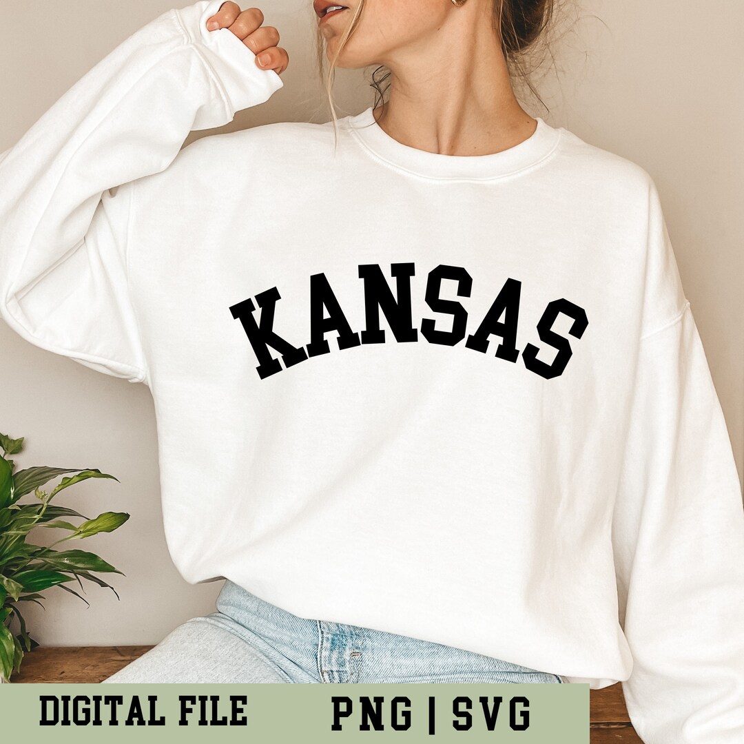 Kansas State SVG PNG Cut File Kansas Curved Collegiate - Etsy