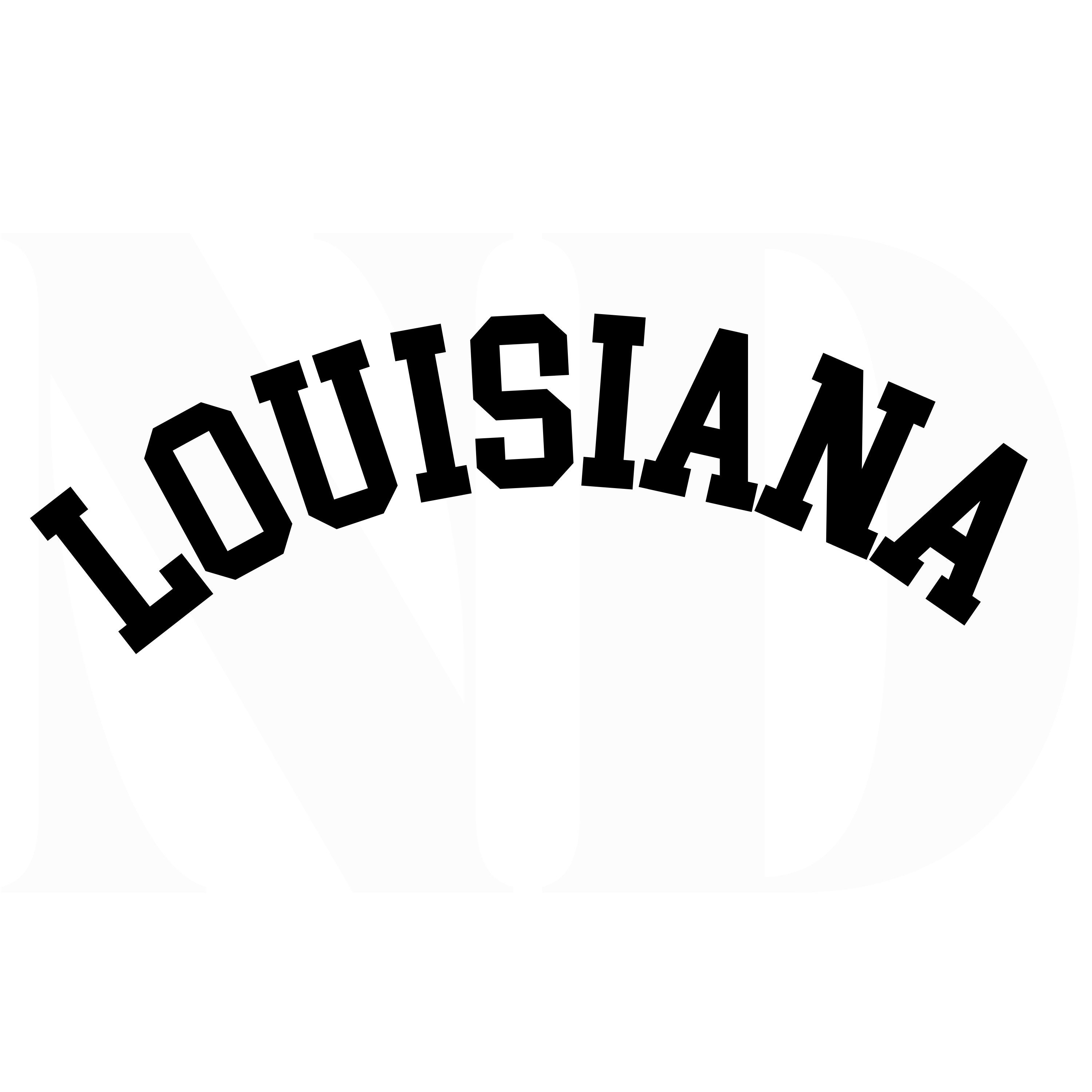 Louisiana PNG SVG, Curved Louisiana State Collegiate University Block ...