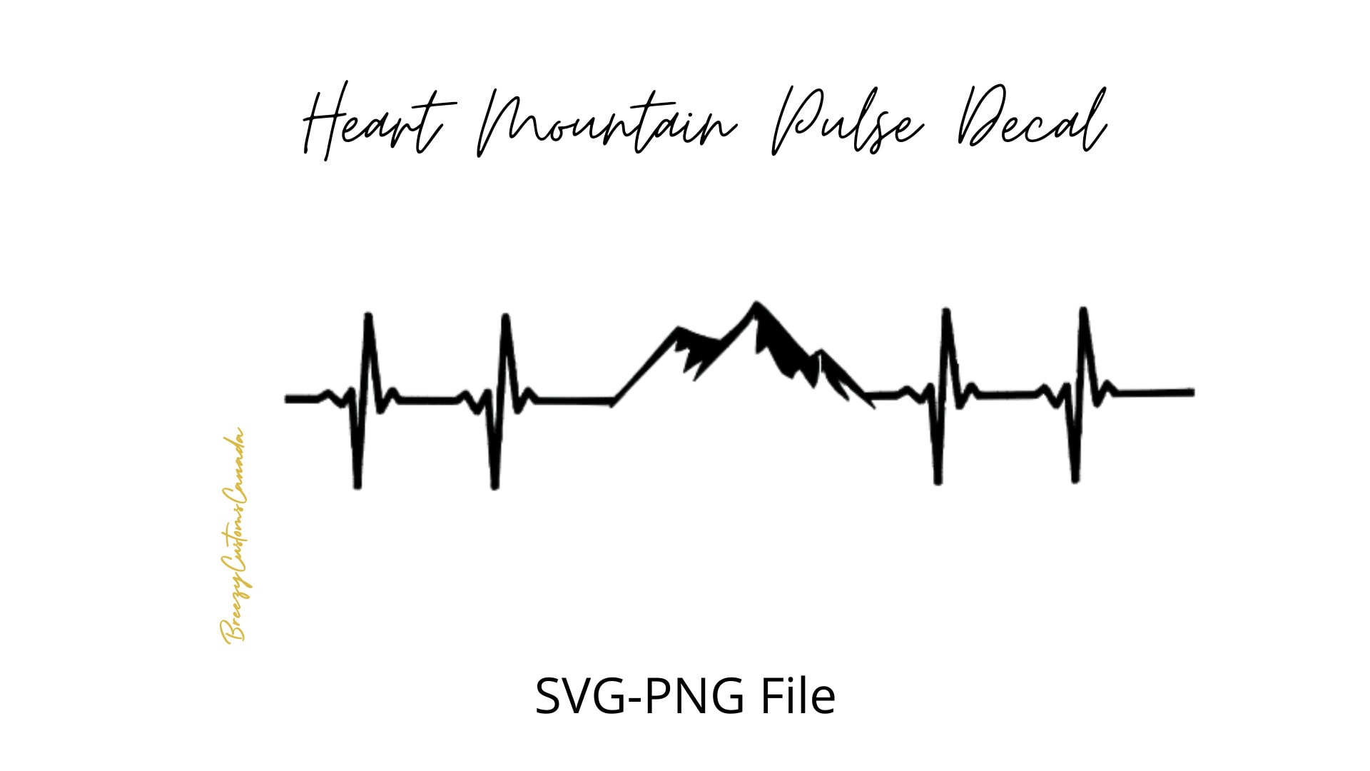 Heart Mountain Pulse Decal - Etsy