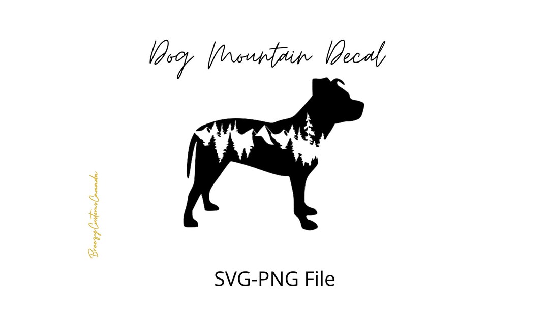 Dog Mountain Decal - Etsy