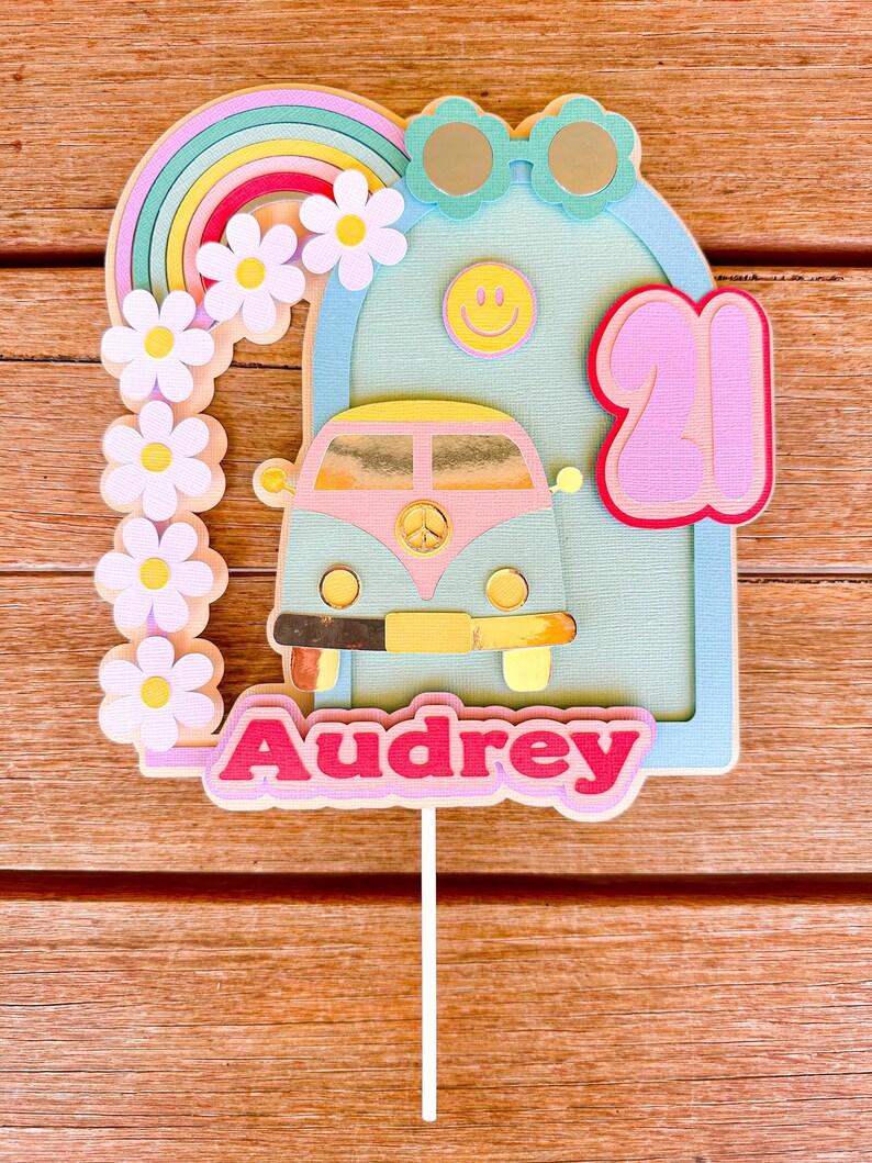 Retro Cake Topper - Etsy