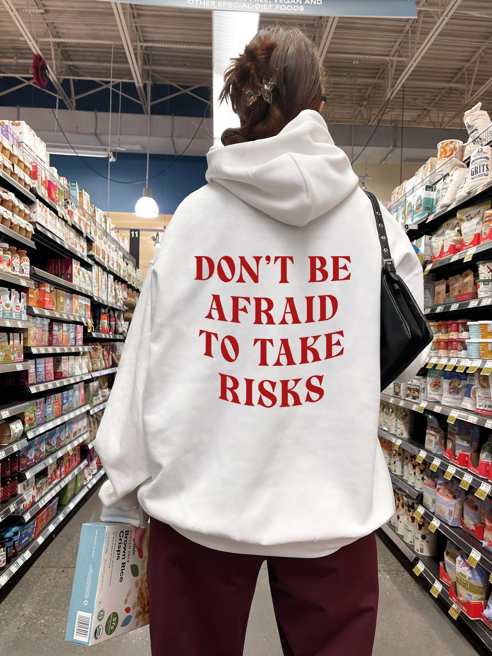 Don't Be Afraid to Take Risks Hoodie, Positive Affirmation Sweatshirt ...