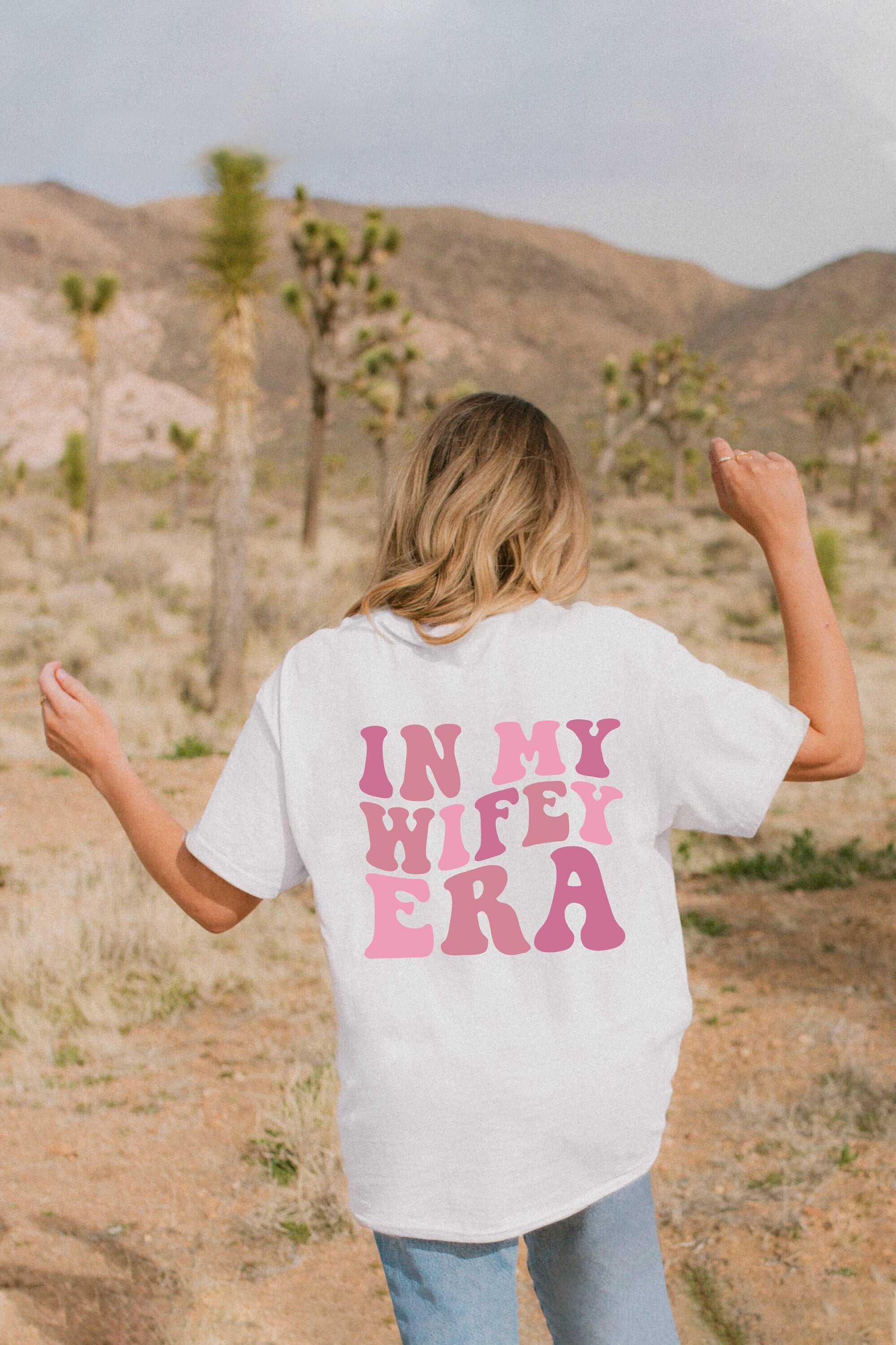 In My Wifey Era Shirt, Retro Bride Shirts With Words on Back, Trendy ...
