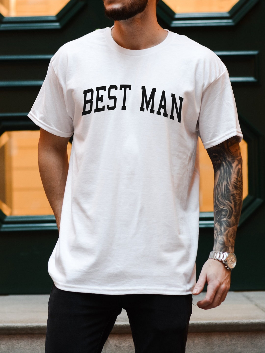 Varsity Lettering Groomsmen Bestman Best Man Shirt, Preppy Aesthetics ...