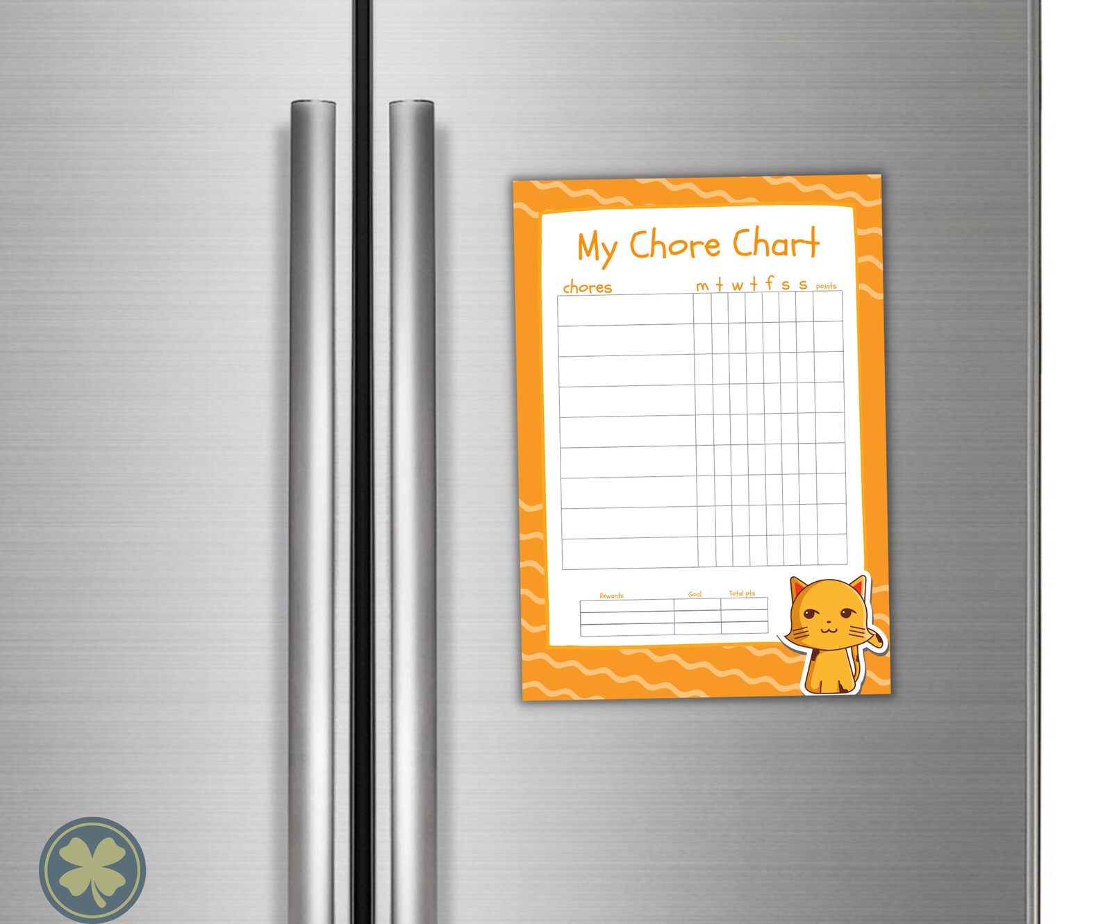Printable Cat Chore Chart for Kids, Responsibility Chart Printable ...