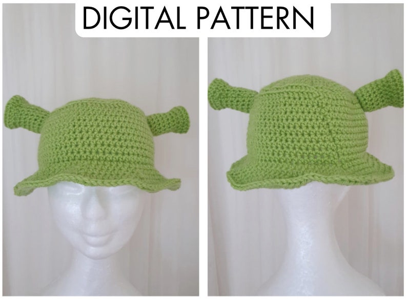 Crochet Shrek Bucket Hat Digital Pattern - Etsy