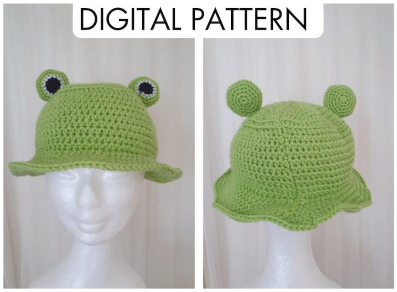 Crochet Frog Bucket Hat Digital Pattern - Etsy