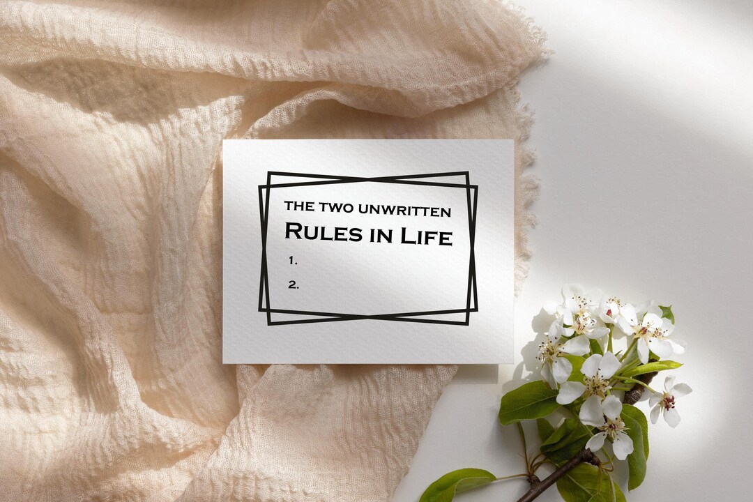 LIFE Unwritten Rules Meme Svg Eps Png Vector Funny Shirt - Etsy