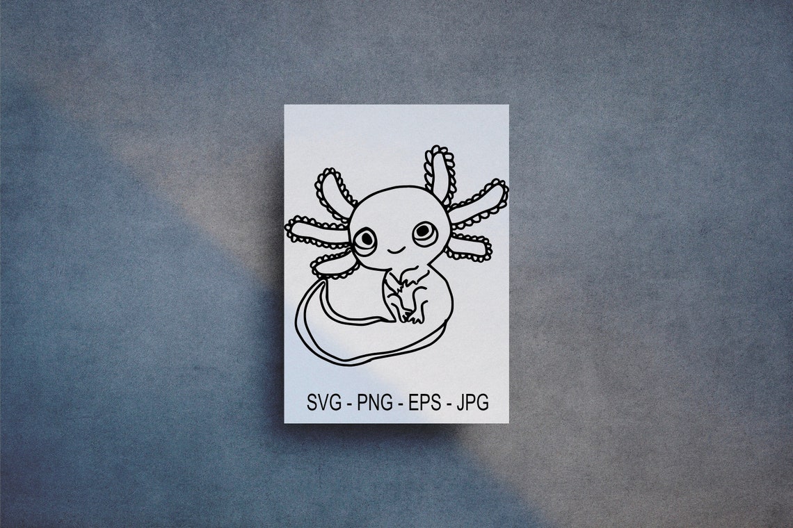 Axolotl Svg Eps Png Vector - Etsy