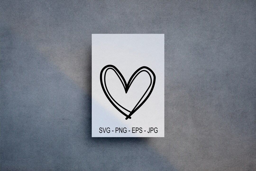 Double HEART Svg Eps Png Vector - Etsy