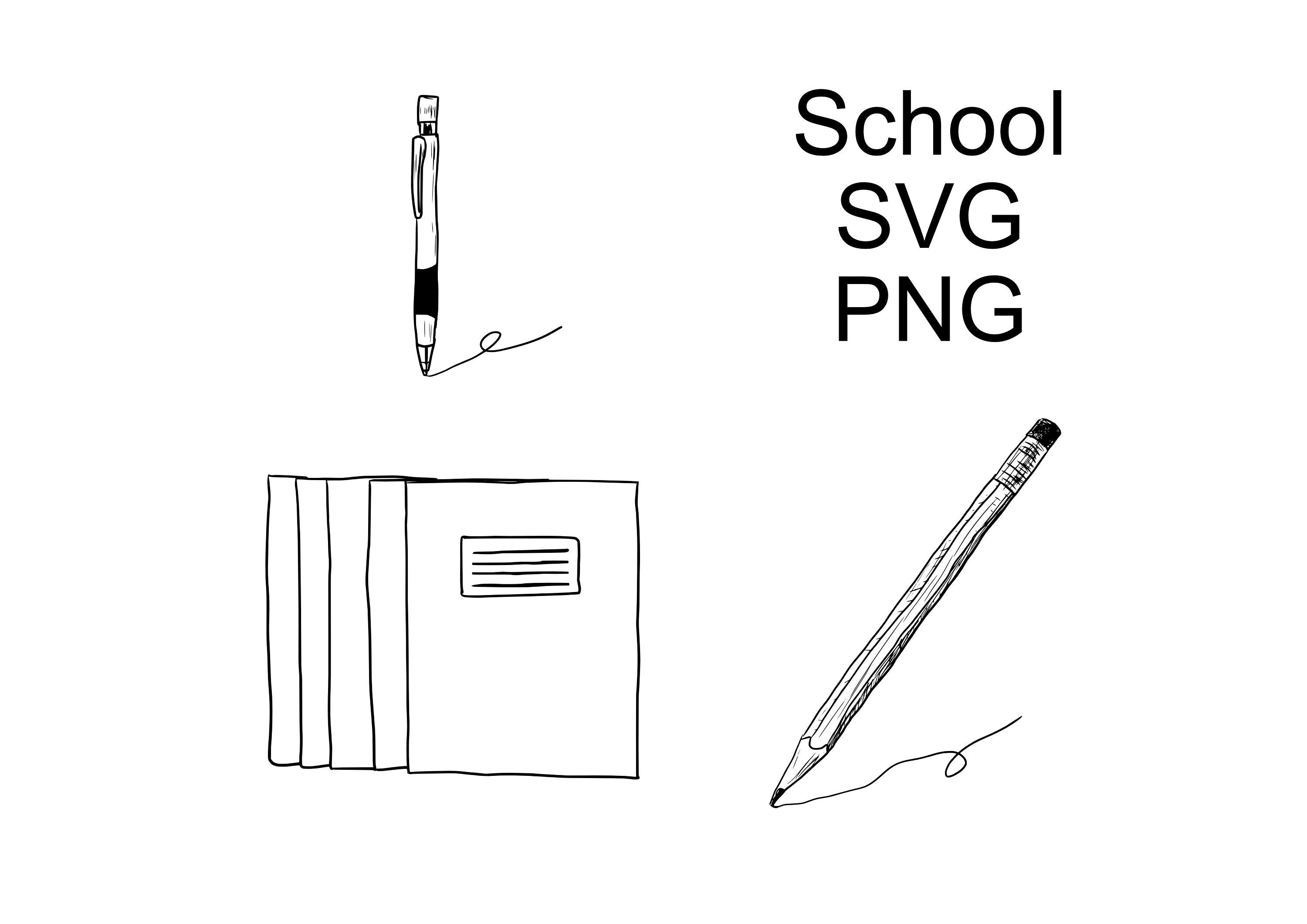 School Pen Collection Svg Vector - Etsy