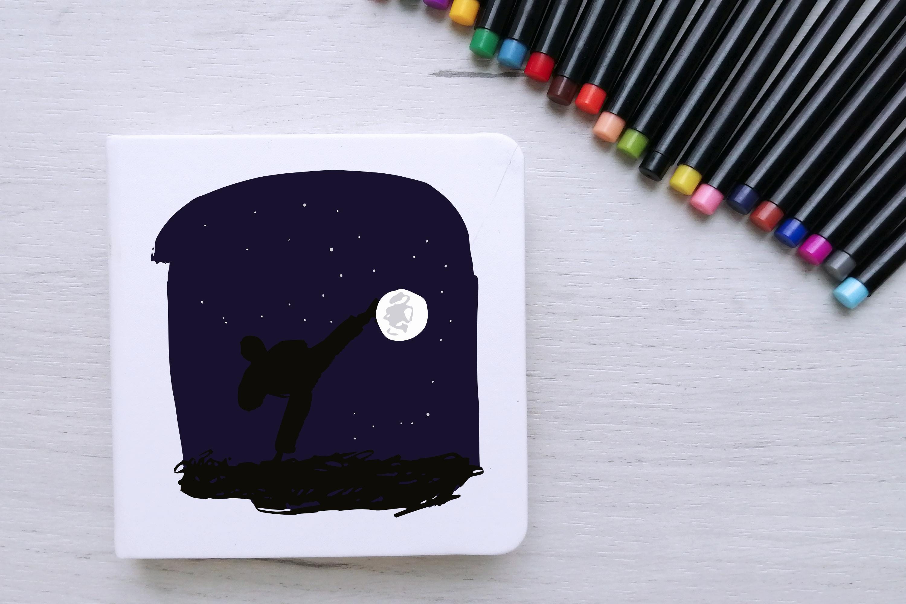 TAEKWONDO Kick the Moon Martial Arts Svg Eps Png Vector - Etsy