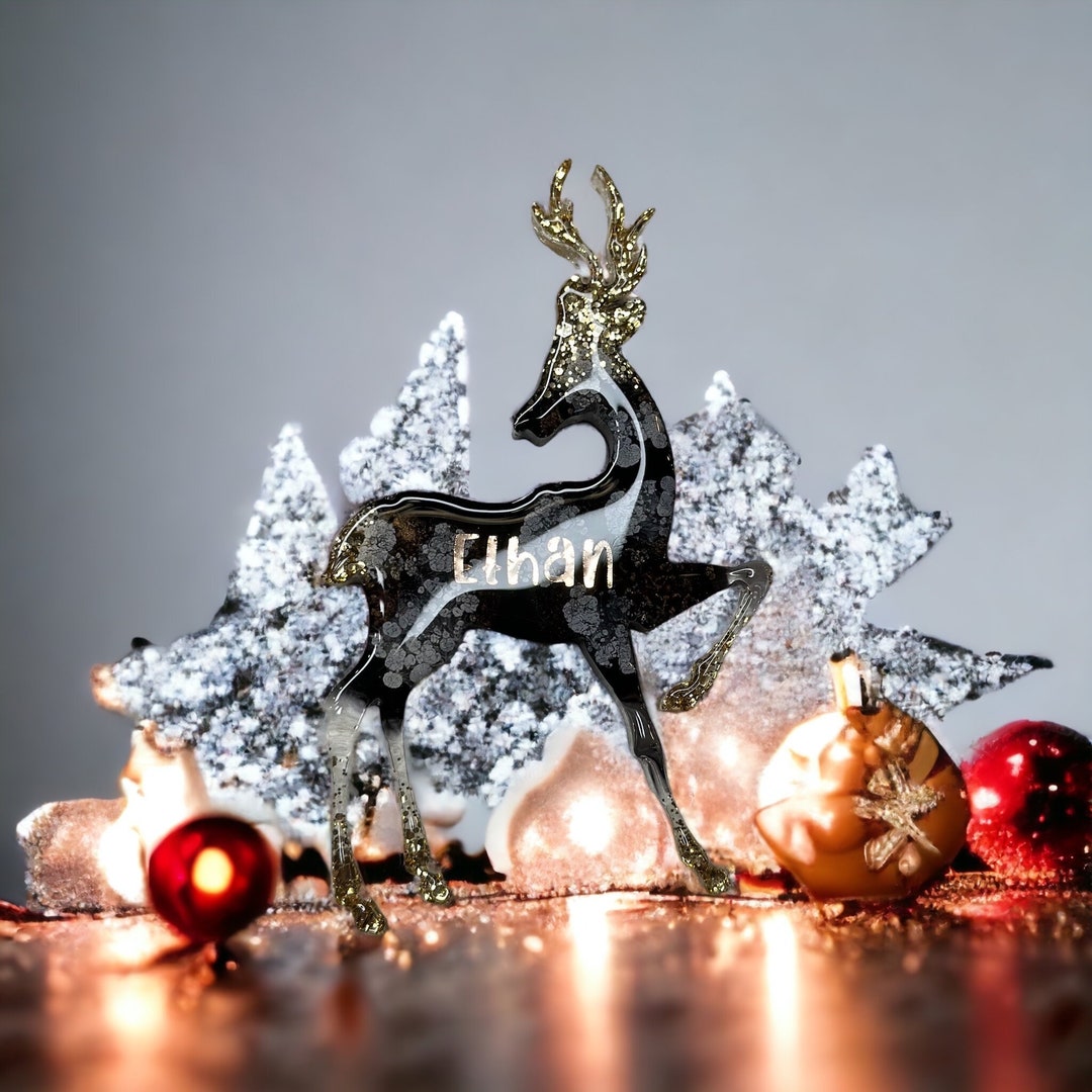Personalized Reindeer Ornament, Christmas Ornament, Elk Ornament ...