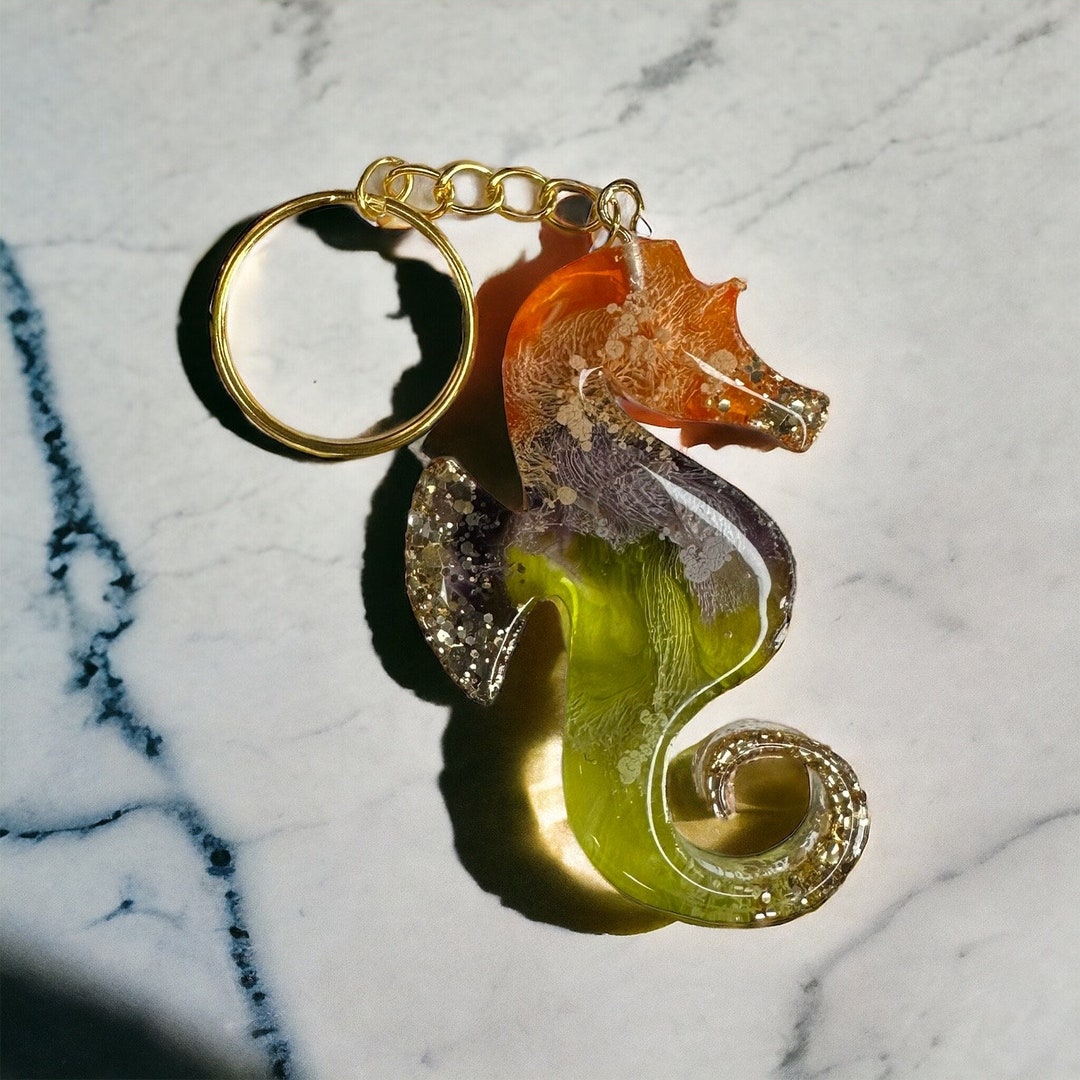 Seahorse Keychain, Gift for Her, Bag Accessories for Girls, Sea Animal ...