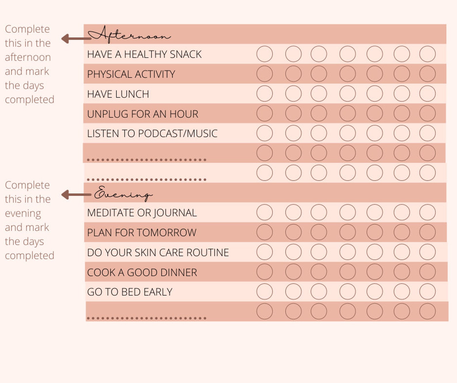 Self Care Checklist Printable | Self Care Routine | Wellness Planner ...