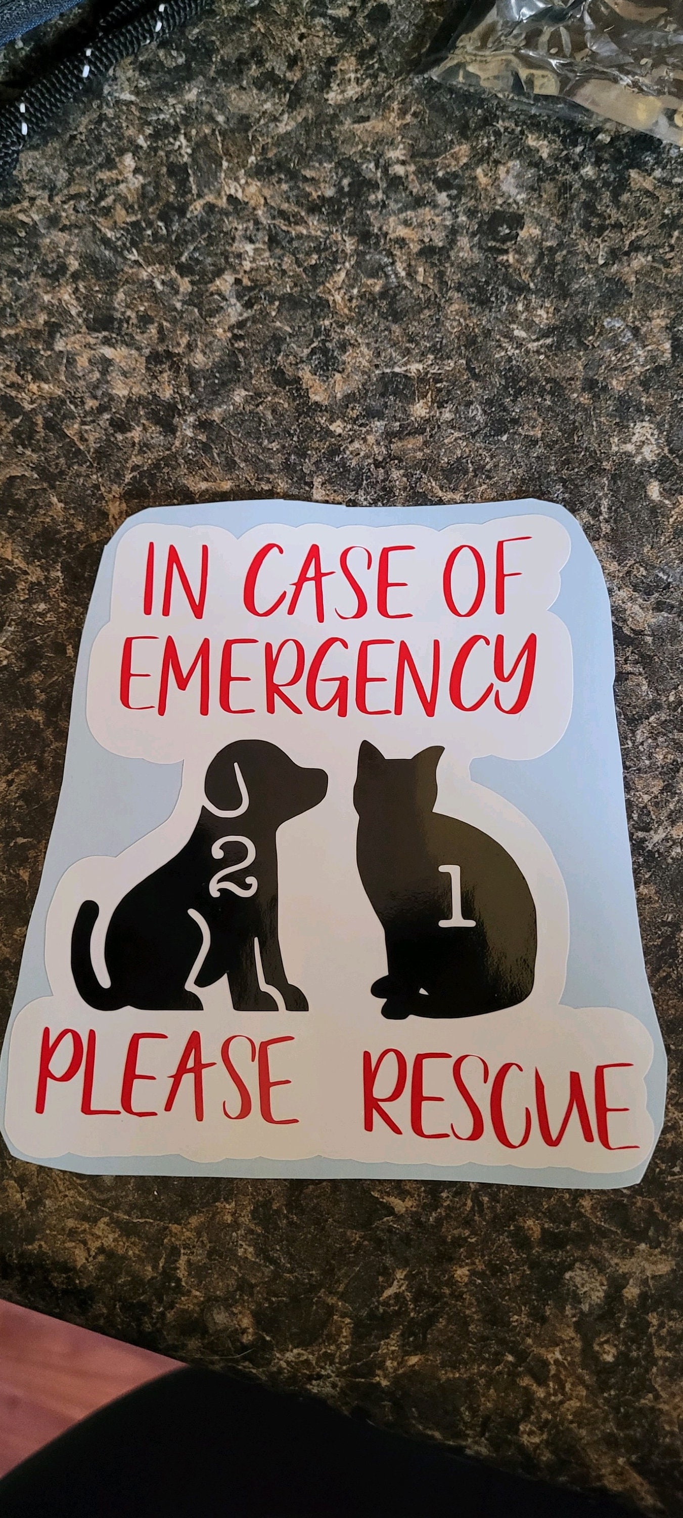 In Case of Emergency Pet Decal - Etsy