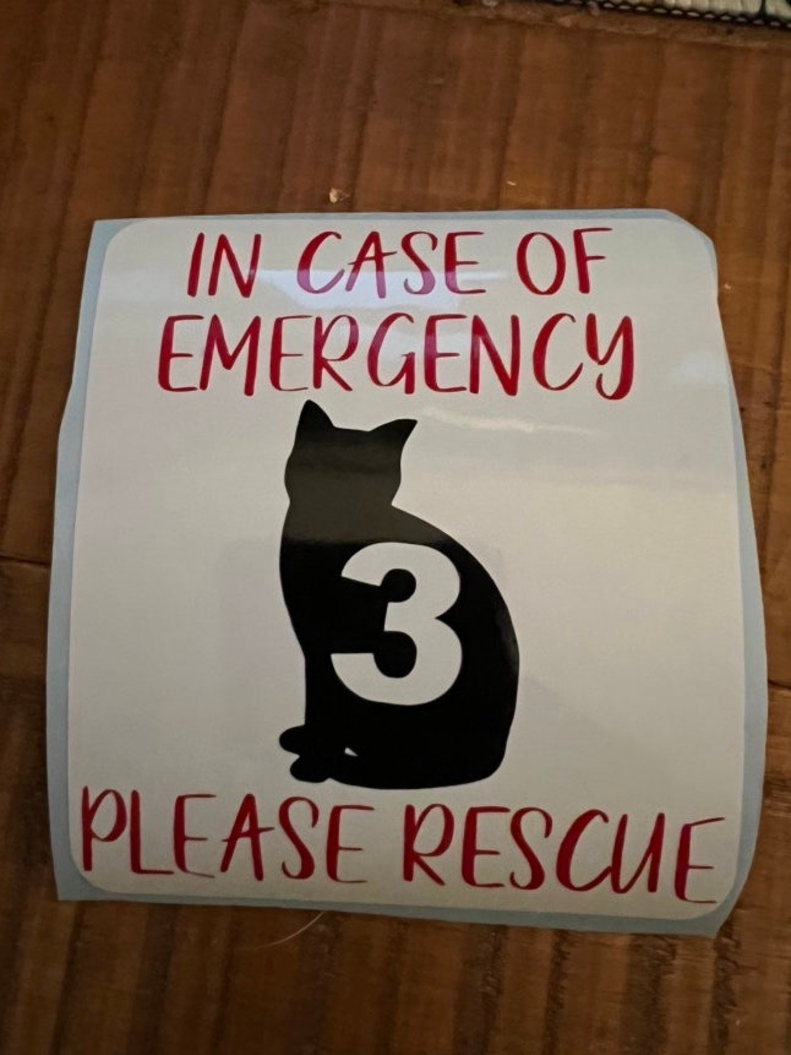 In Case of Emergency Pet Decal - Etsy