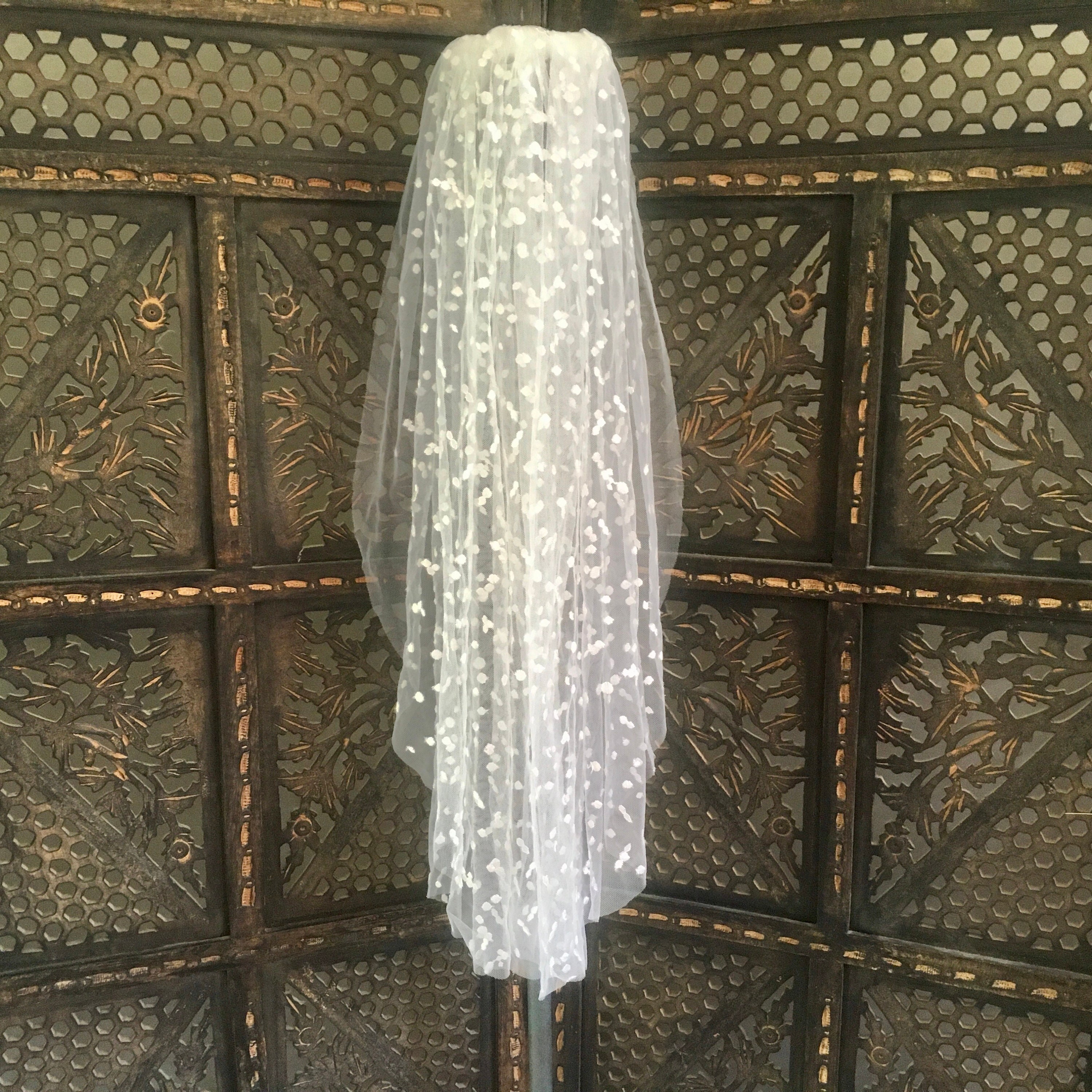 RAINE Raindrop Spot Polkadot Gathered Veil LIMITED - Etsy