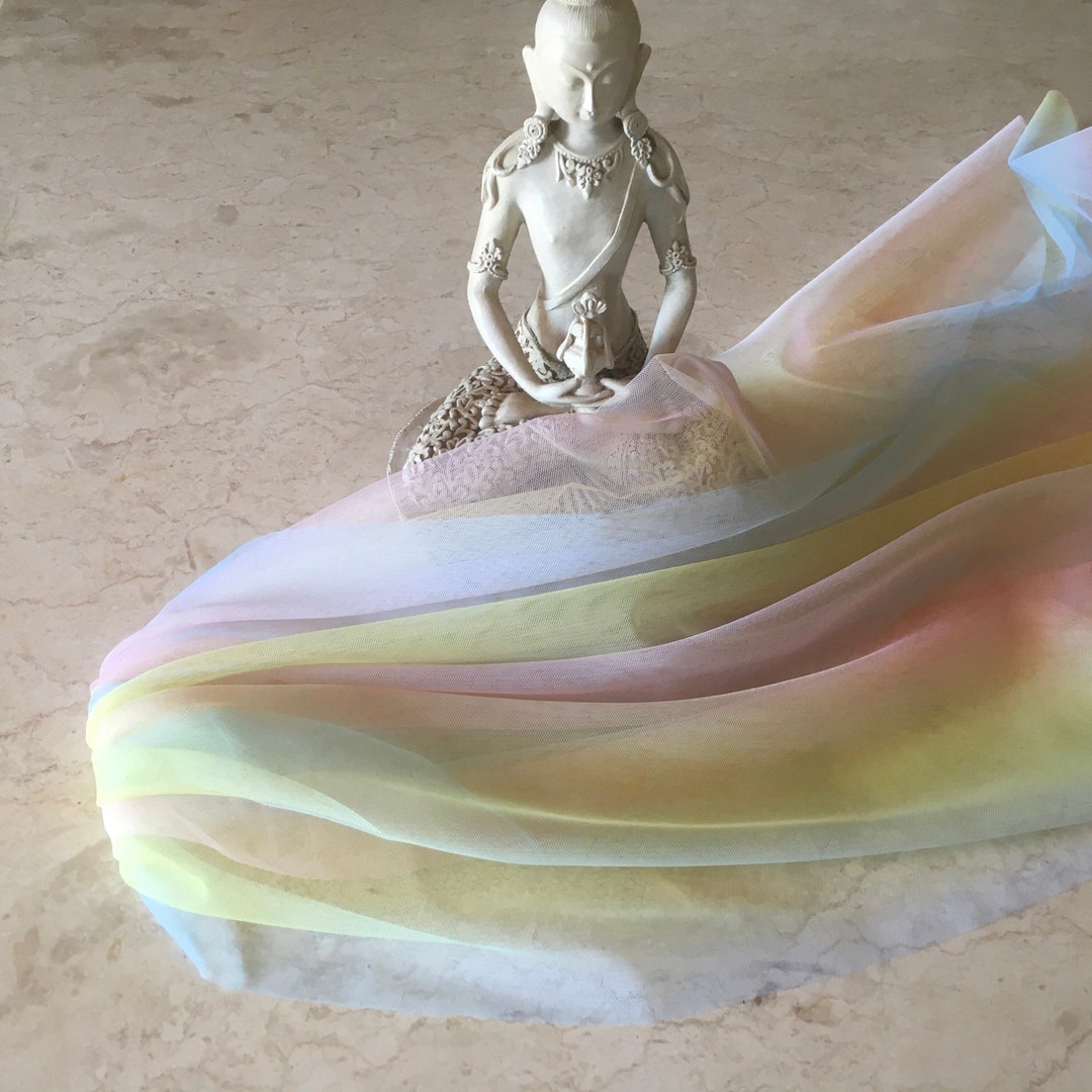 BO, Rainbow Veil, Boho Soft Tulle Wedding Veil, Cut Edge Veil - Etsy