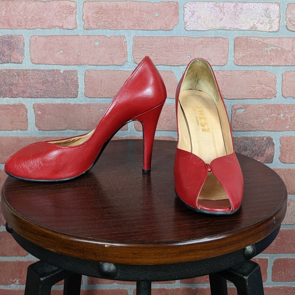 Peep Toe Heels - Etsy