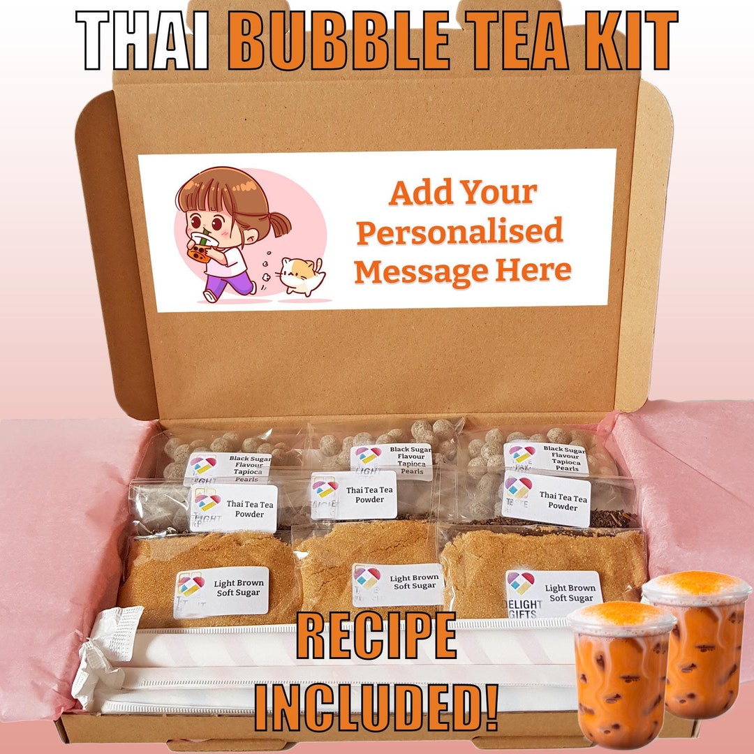 DIY Thai Bubble Tea Gift Set – Letterbox-friendly Gift – Free Sticker With Every Order! Make 3 ...