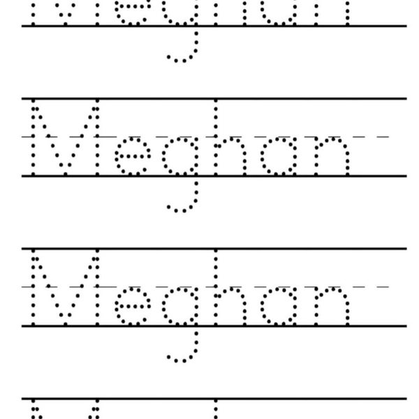 Custom Name Tracing Worksheet, Preschool Name Writing Practice Sheets ...