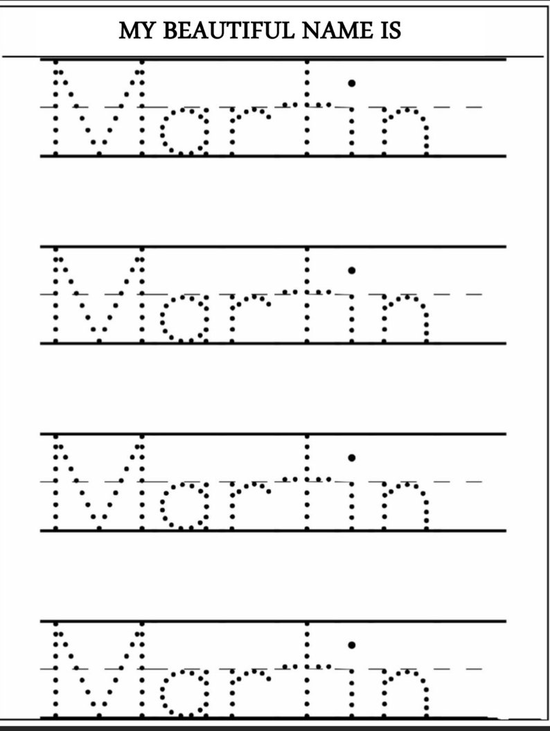 Personalized Name Tracing Worksheet: Handwriting Practice (digital ...