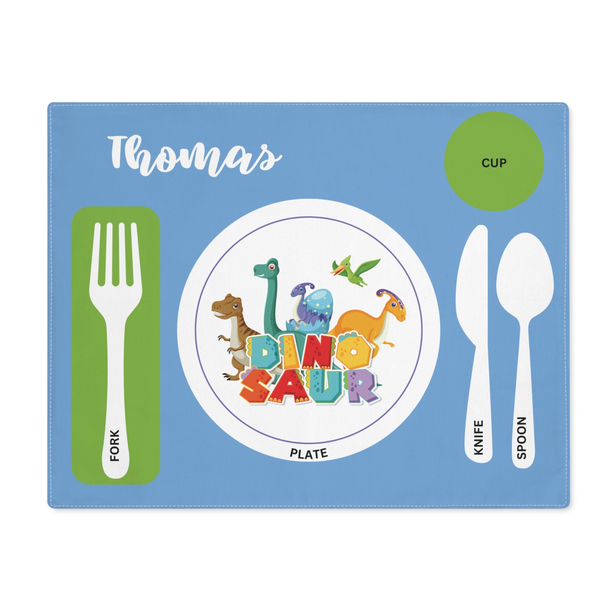 Personalized Name Montessori Fabric Printed Placemat, Rainbow Themed ...