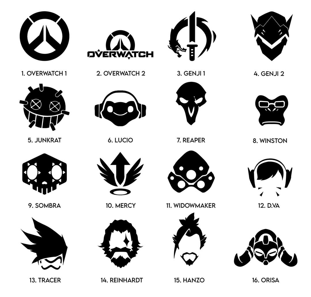 Overwatch Vinyl Decal 8cm | Car Sticker | OW Heroes | Laptop | Water ...