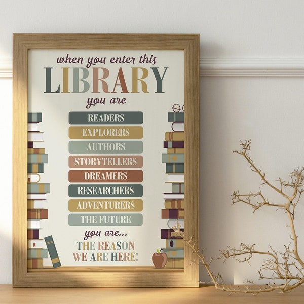 Welcome to the Library Poster - Etsy