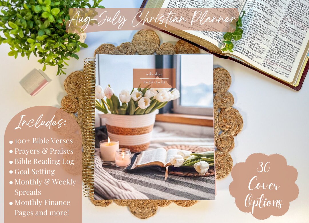 2024-2025 Planner Christian Planner August-july Planner Prayer Journal ...