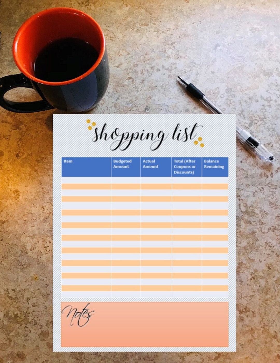 Shopping List | Printable | 8.5x11 - Etsy