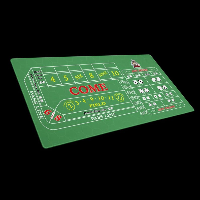 Craps Practice Mat (green) - Gaming Mouse Pad - Etsy