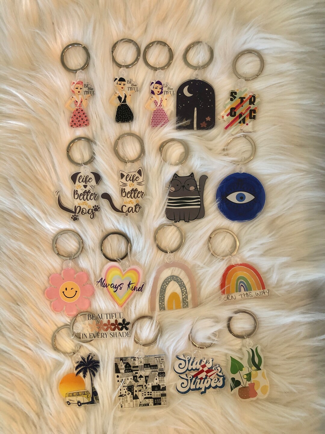 Eco-keychain / Keyring / Illustrated / Eye-catching - Etsy