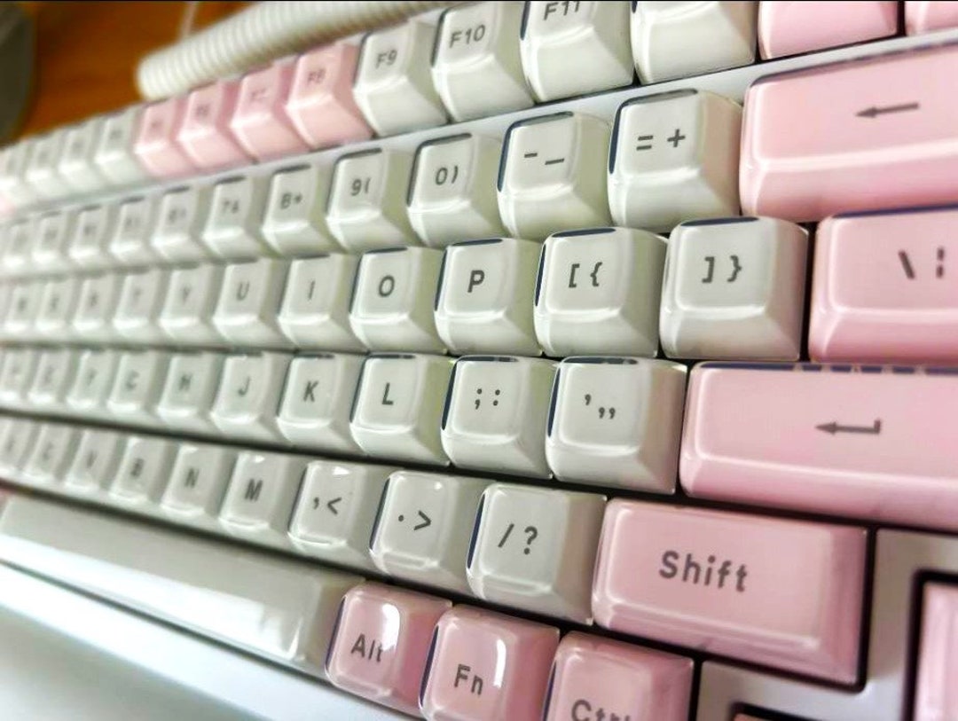 Kawaii Pink and White Jelly Keycaps Set Cute Key Cap - Etsy
