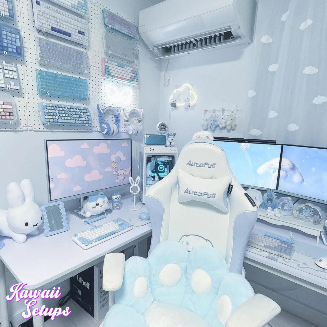 Buy Blue Cat Paw Cushion Cute Gaming Setup Accessory Online in India - Etsy