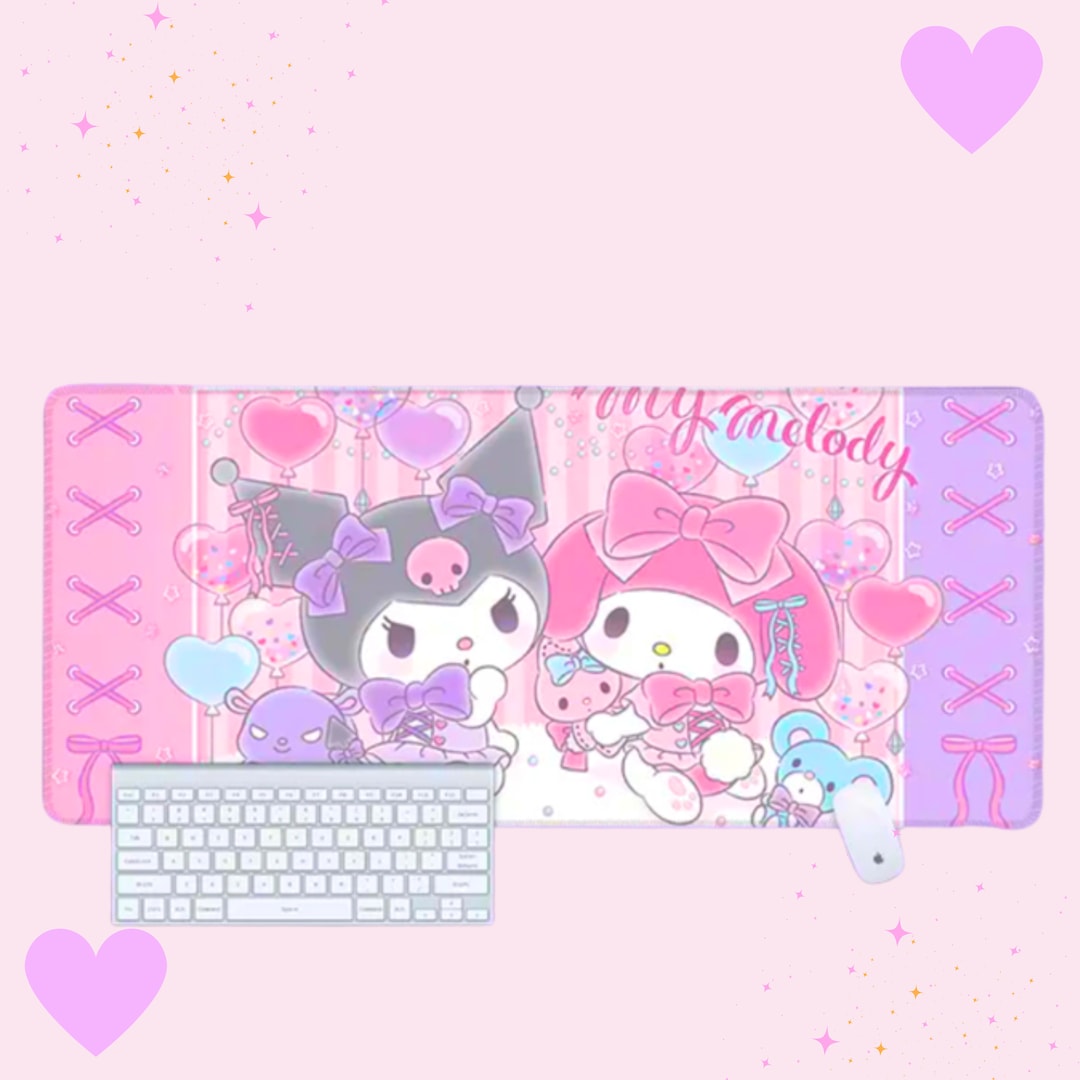 Sanrio My Melody Kuromi Mousepad Desk Mat for Gamers - Etsy