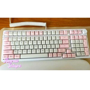 Kawaii Pink and White Jelly Keycaps Set Cute Key Cap Collection 117 ...