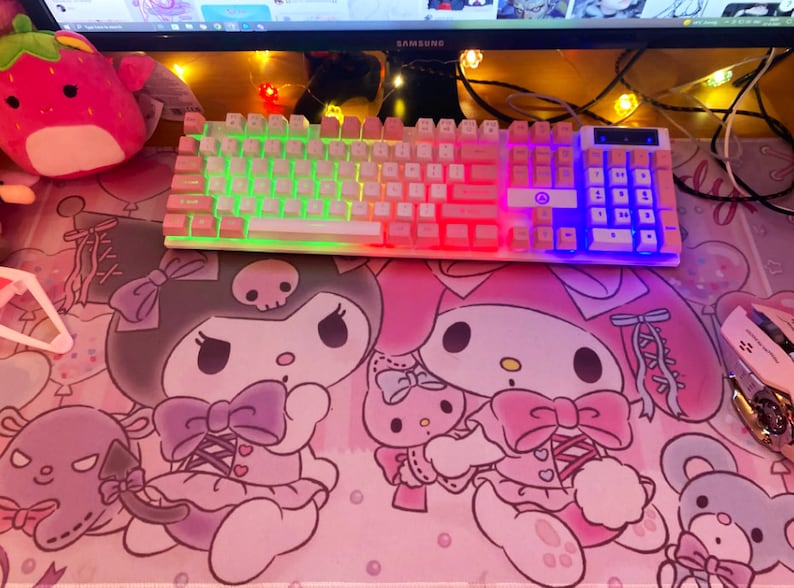 Sanrio My Melody Kuromi Mousepad Desk Mat for Gamers - Etsy