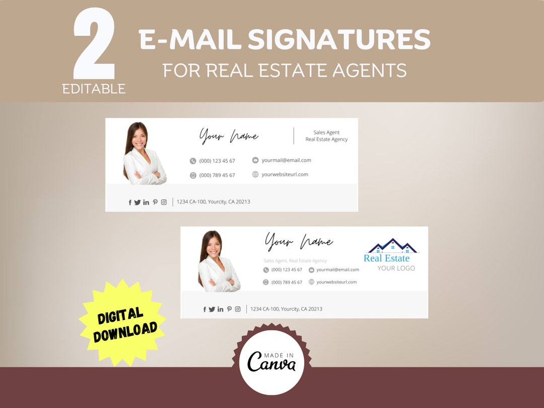 Realtor Email Signature Template | Gmail Signature Template | Realtor ...