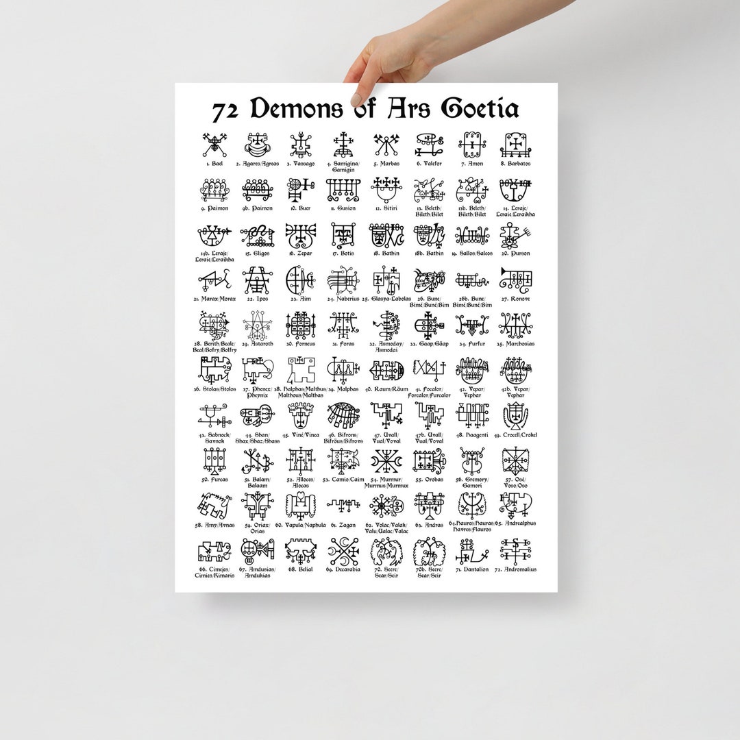 72 Goetic Demon Sigils Poster - Etsy