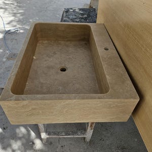 Travertine Luxury Farm House Kitchen Sink, Farm House Marble Sink ...