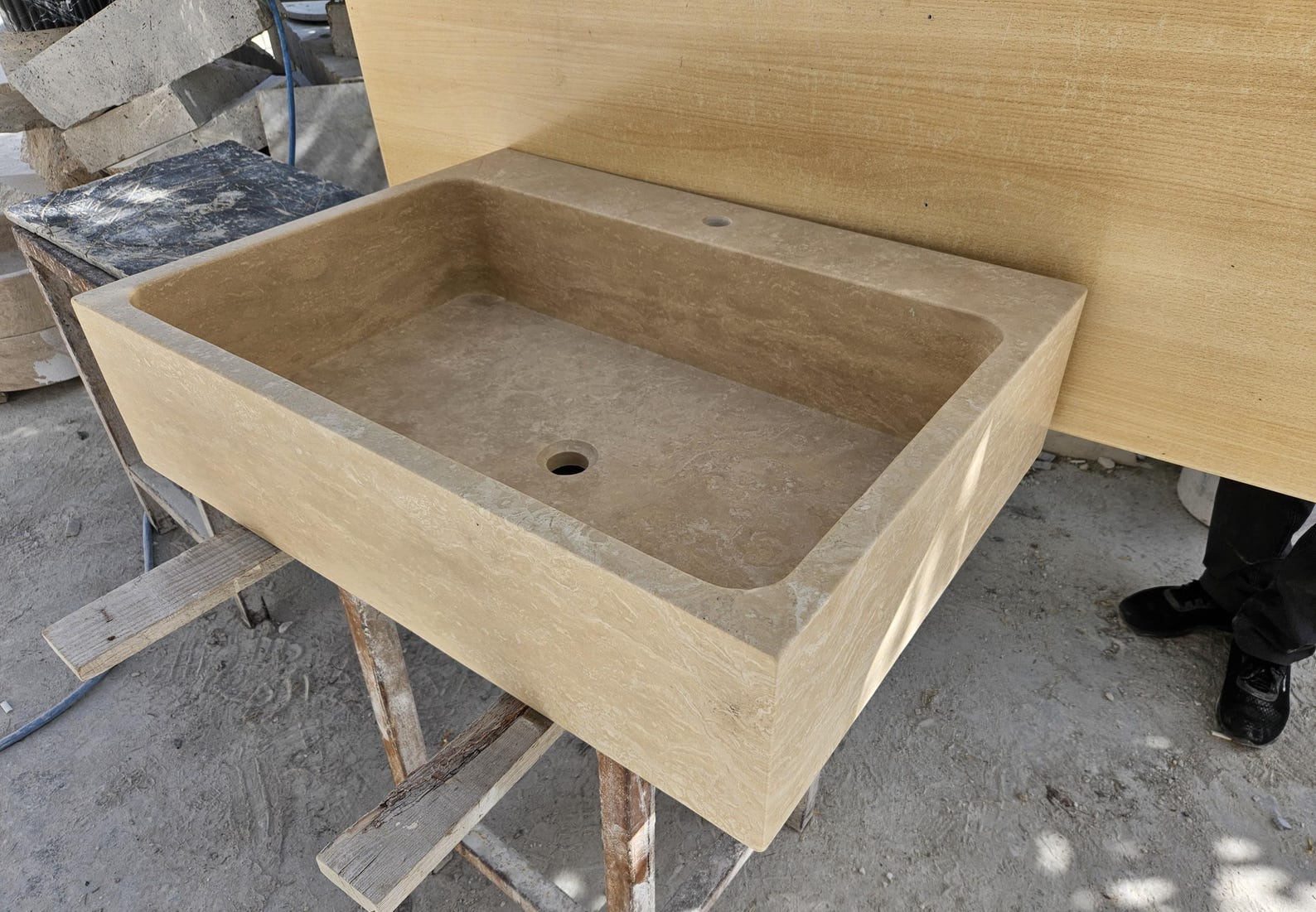 Travertine Luxury Farm House Kitchen Sink, Farm House Marble Sink ...