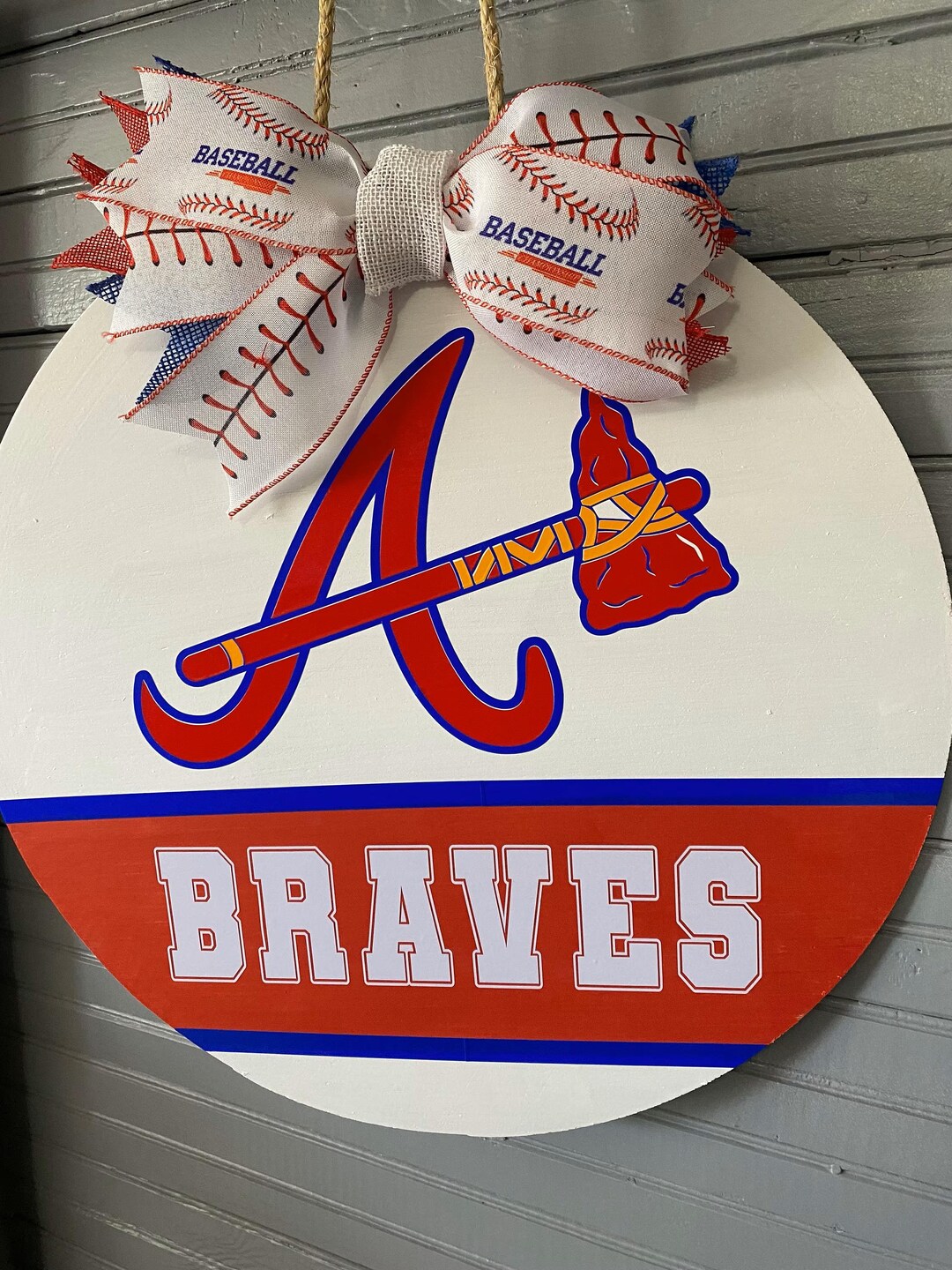 Atlanta Braves Door Hanger / Home Decor Sign - Etsy
