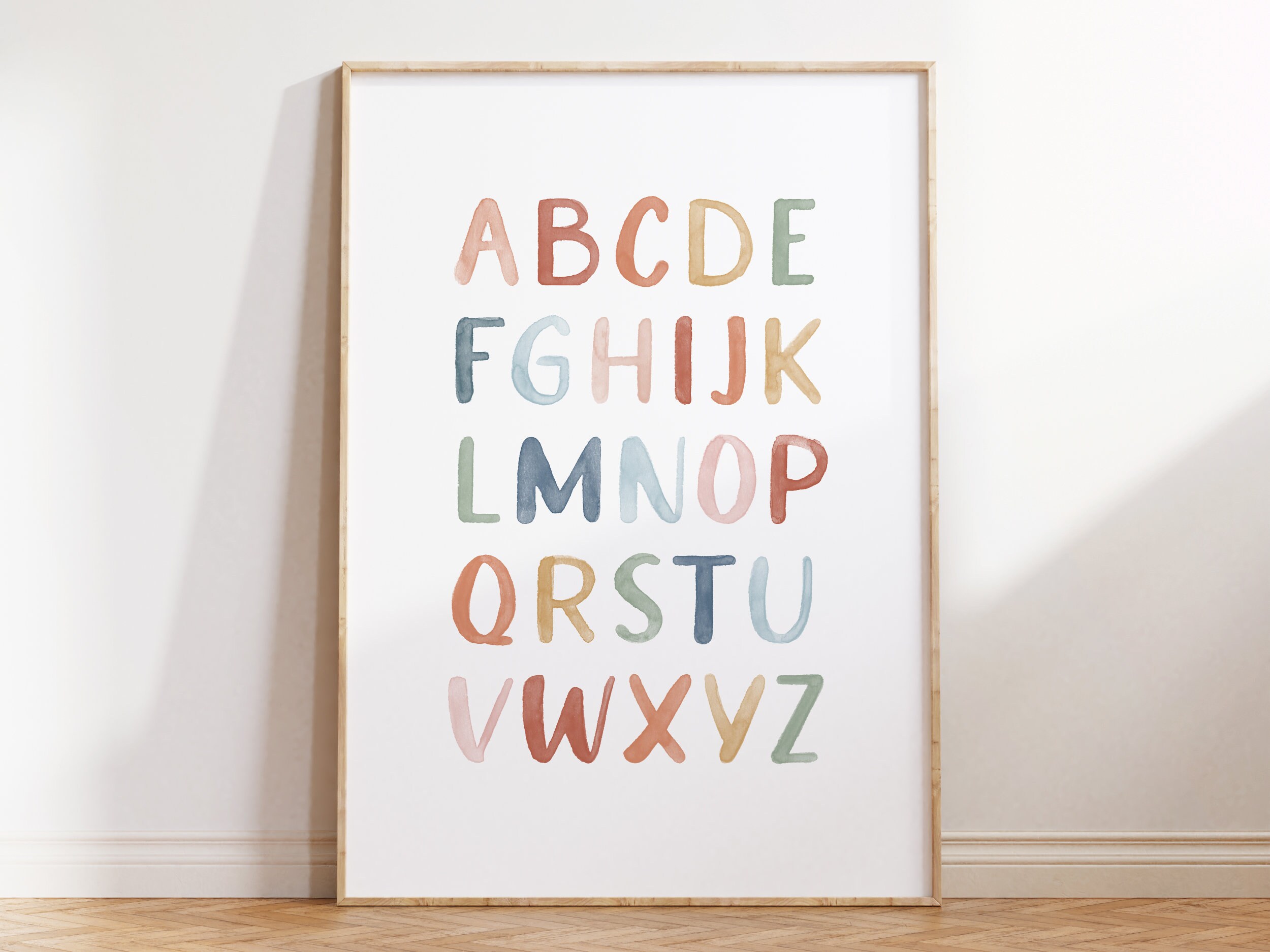 Rainbow Alphabet and Numbers Posters ABC Print Printable - Etsy Australia