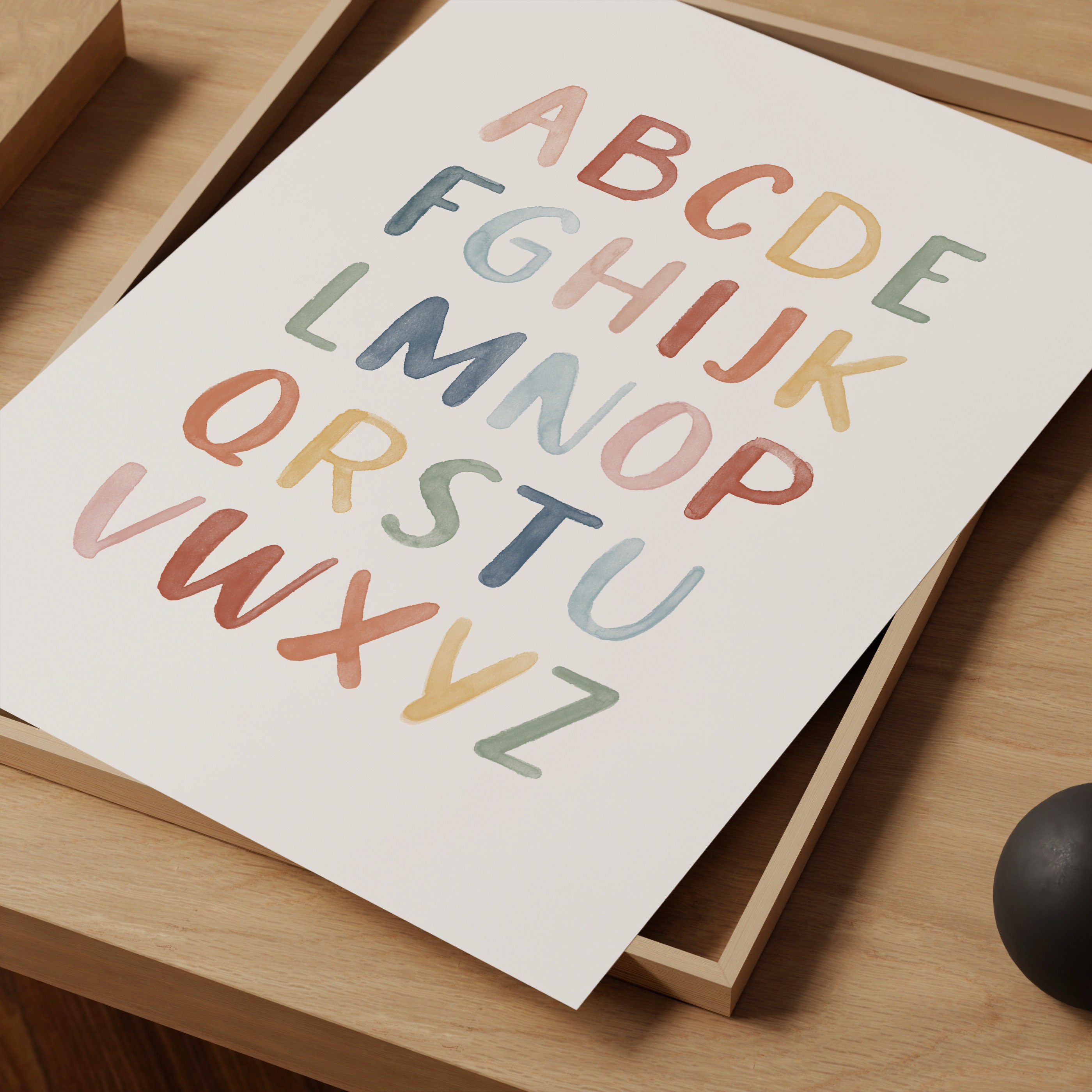 Rainbow Alphabet Poster ABC Kids Room Decor Educational - Etsy Australia