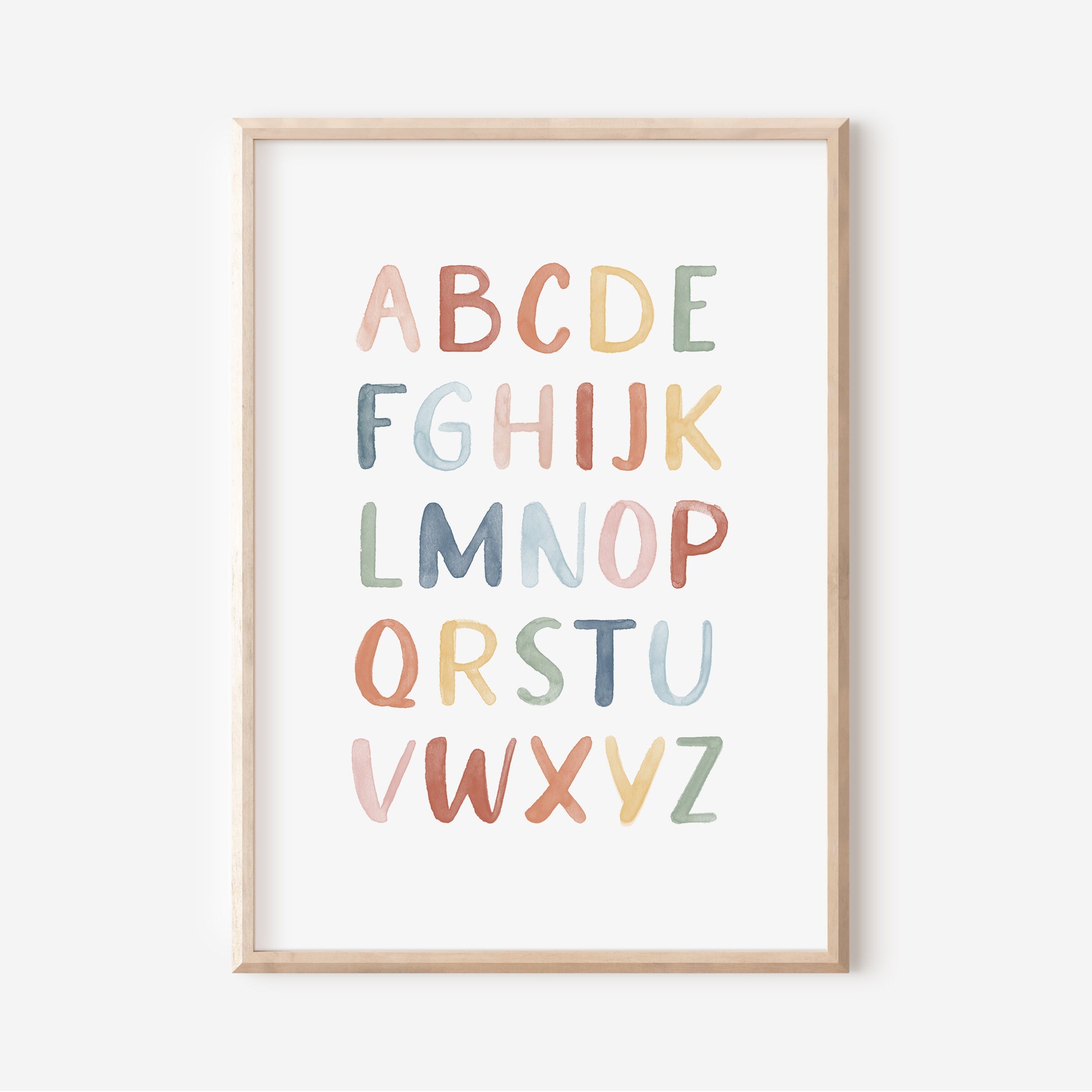 Rainbow Alphabet and Numbers Posters ABC 123 Printable Set - Etsy Australia