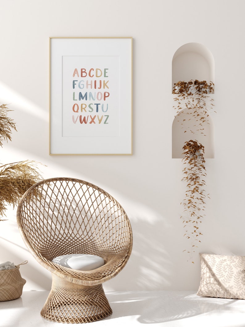 Rainbow Alphabet Poster Alphabet Print ABC Print Printable - Etsy
