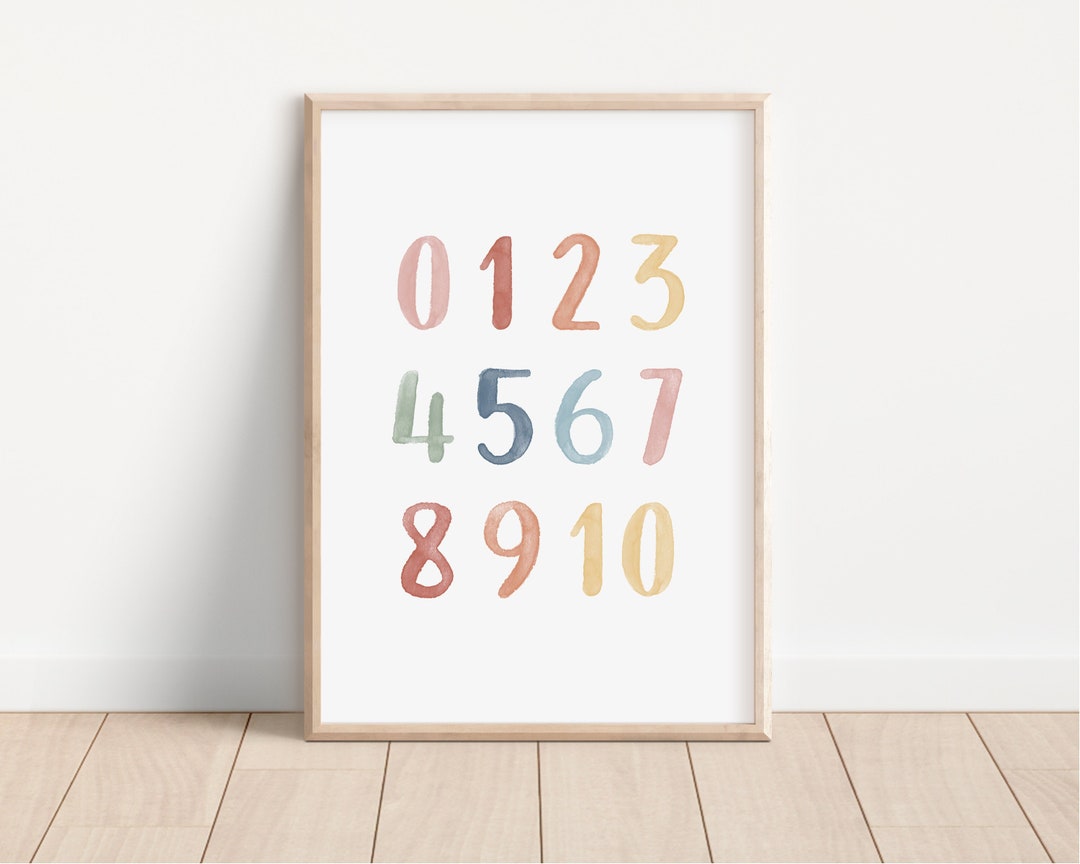 Rainbow 123 Numbers Poster Numbers 0-10 Print Printable - Etsy